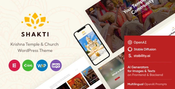 Free Shakti – Church & Religion Nonprofit Krishna Nulled Template ...